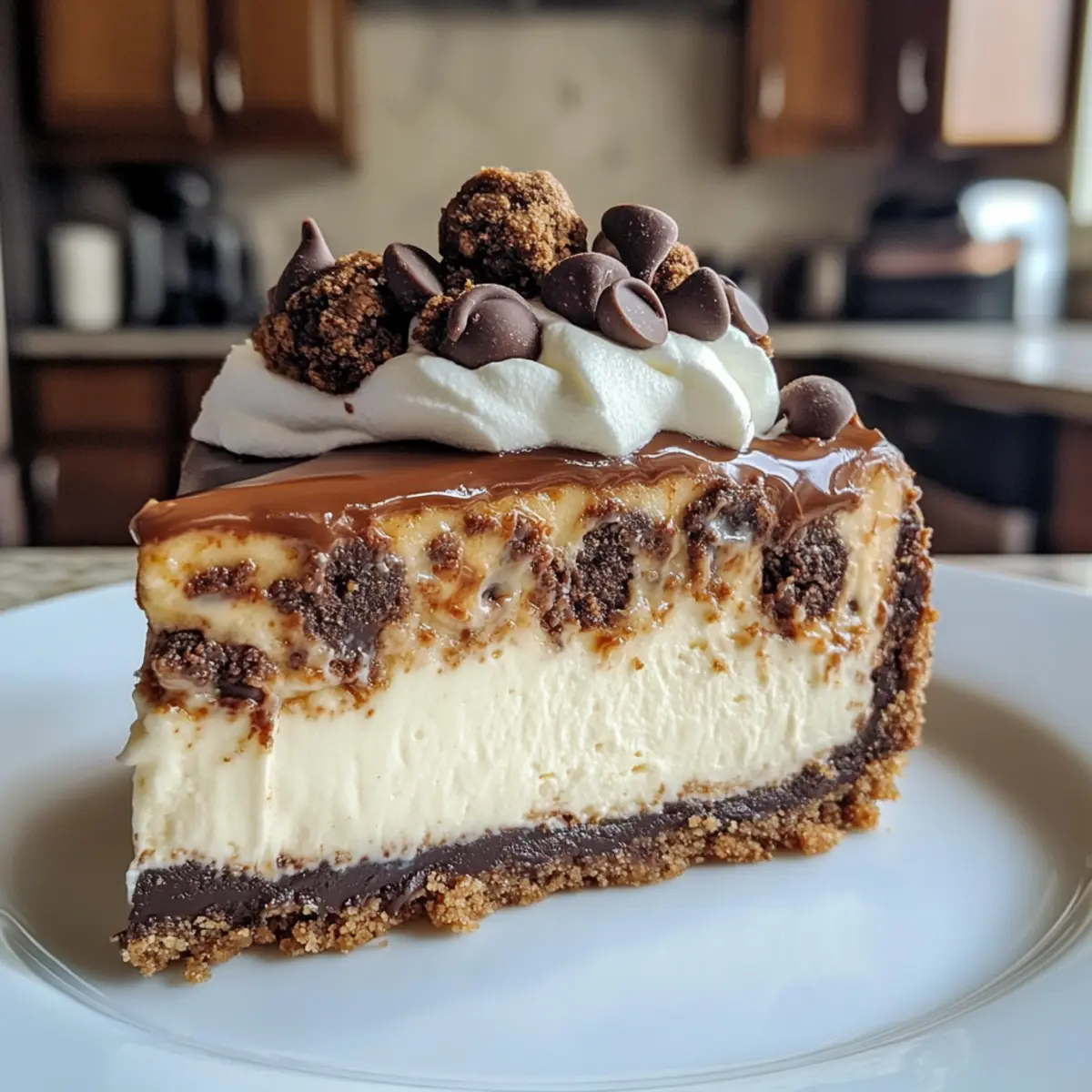 Irresistible Chocolate Chip Cookie Dough Cheesecake Delight