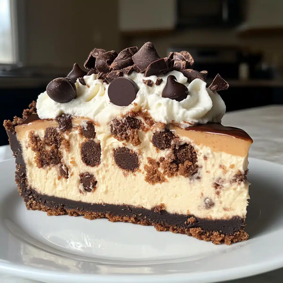 Irresistible Chocolate Chip Cookie Dough Cheesecake Delight